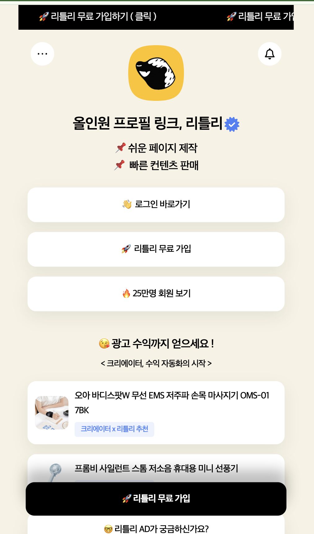 인플루언서, 파워블로거, 마케터에게 꼭 필요한 올인원 프로필링크 리틀리(litt.ly) 사용방법 - 꿈많은디벨로퍼